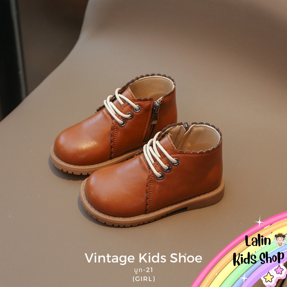 V2238 รองเท้าบูทเด็ก หนัง PU พื้นนิ่ม (Girl) สำหรับน้อง 1.5-6 ขวบ New ...