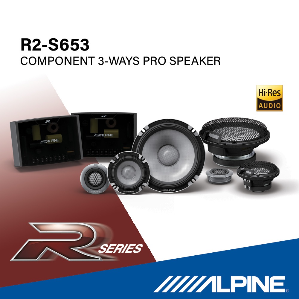 Alpine ลำโพง R2-S653 (SL00056A01) รุ่น R2-series COMPONENT 3 WAY ...
