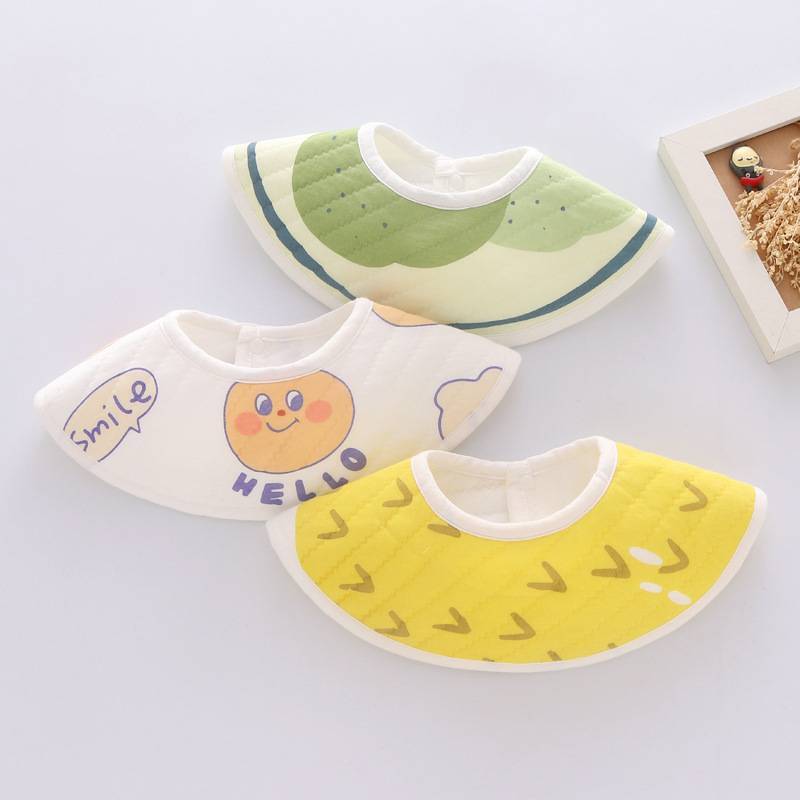 A0054 ผ้ากันเปื้อนเด็ก(Set 3 ชิ้น)ลายการ์ตูนน่ารัก 360 องศา ผ้าซับน้ำลาย กันน้ำ สำหรับเด็กแบบรอบ ...