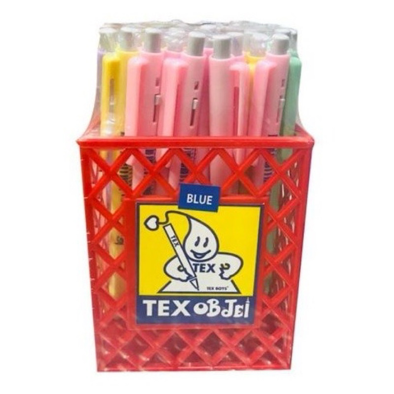 TEX ปากกาลูกลื่น TEX MC 228 หัวปากกา 0.7 MM. หมึกสีน้ำเงินด้ามสีพาสเทล ...