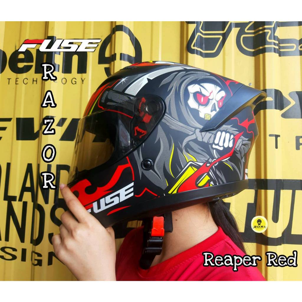 หมวกกันน็อค FUSE RAZOR ลาย Reaper Red (Matte) 2024 ใหม่ล่าสุด | Shopee ...