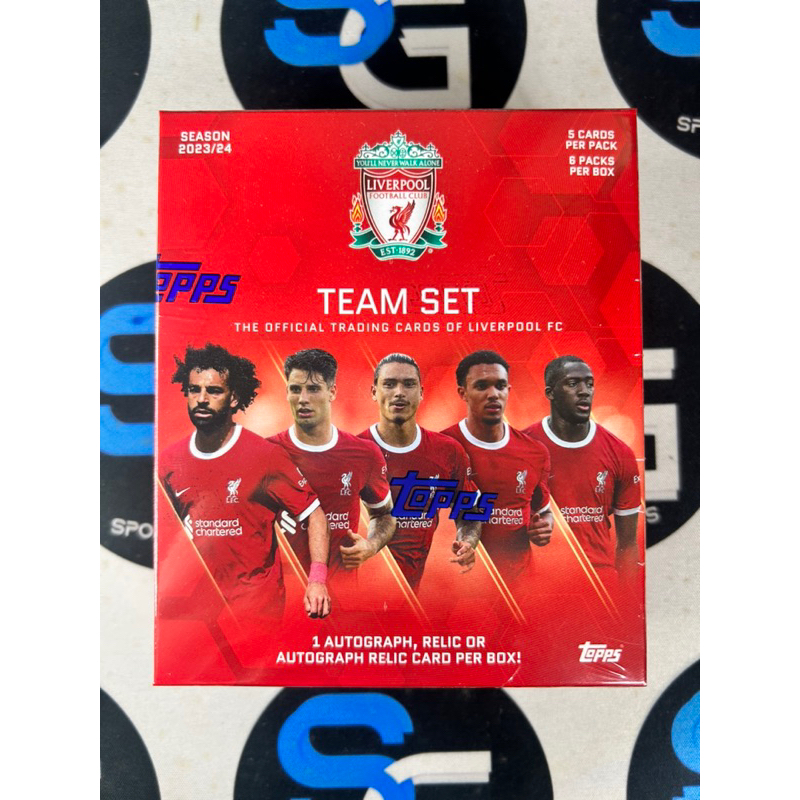 2023-24 Topps Liverpool Soccer Team Set Box กล่องสุ่ม การันตี 1 ลายเซ็น ...