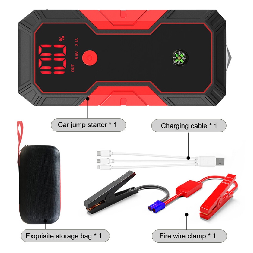 Car jump starter 12V rechargeable mobile jump starter car ธนาคารพลังงาน ...