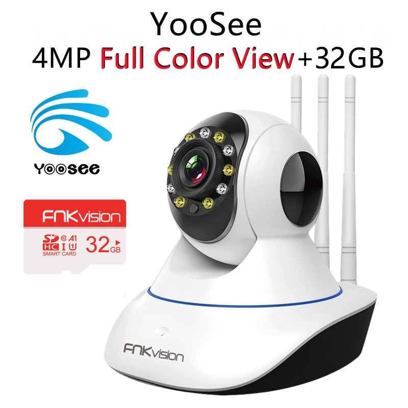 FNKvision กล้องวงจรปิดไร้สาย ip camera Full Color 4MP Full HD wifi ...