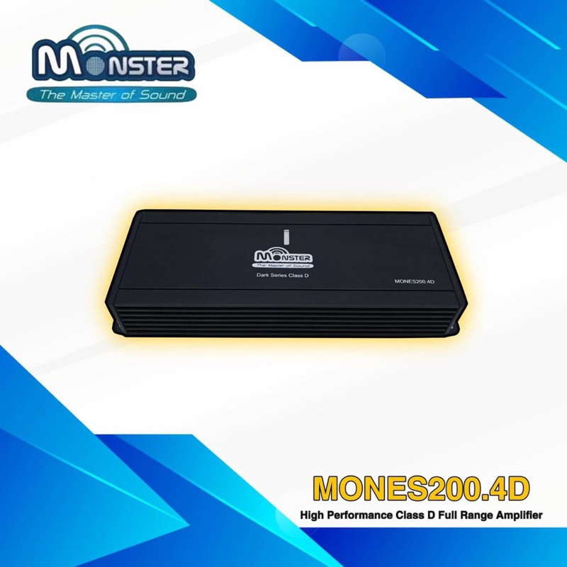 เพาเวอร์ 4 CH Class D Full Range MONSTER รุ่น MONES200.4D เพาเวอร์ขับลำโพงกลางแหลม | Shopee Thailand