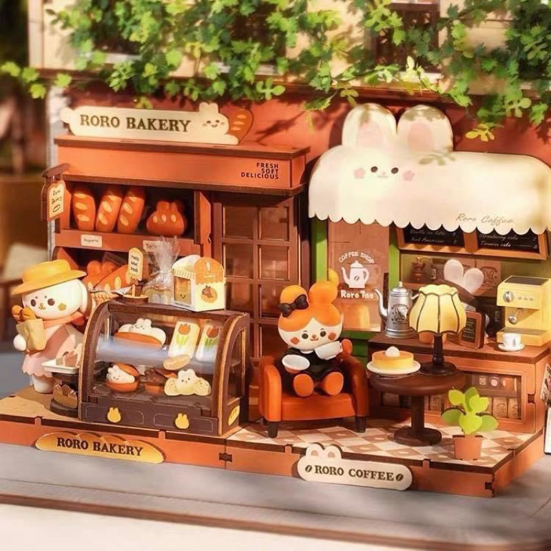 [พร้อมส่ง] โมเดลร้าน Roro bakery & Roro coffee | Shopee Thailand