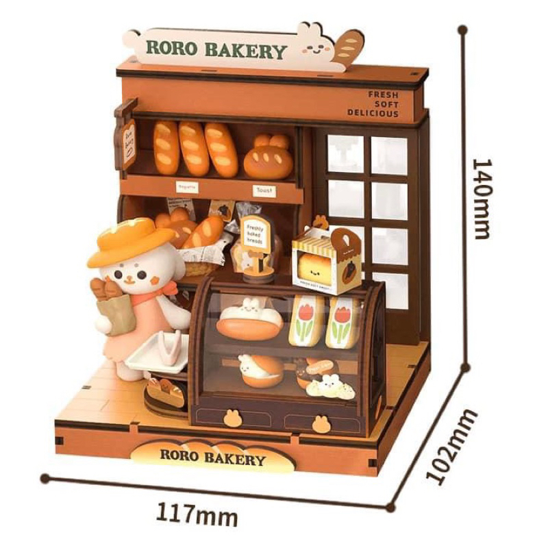 [พร้อมส่ง] โมเดลร้าน Roro bakery & Roro coffee | Shopee Thailand