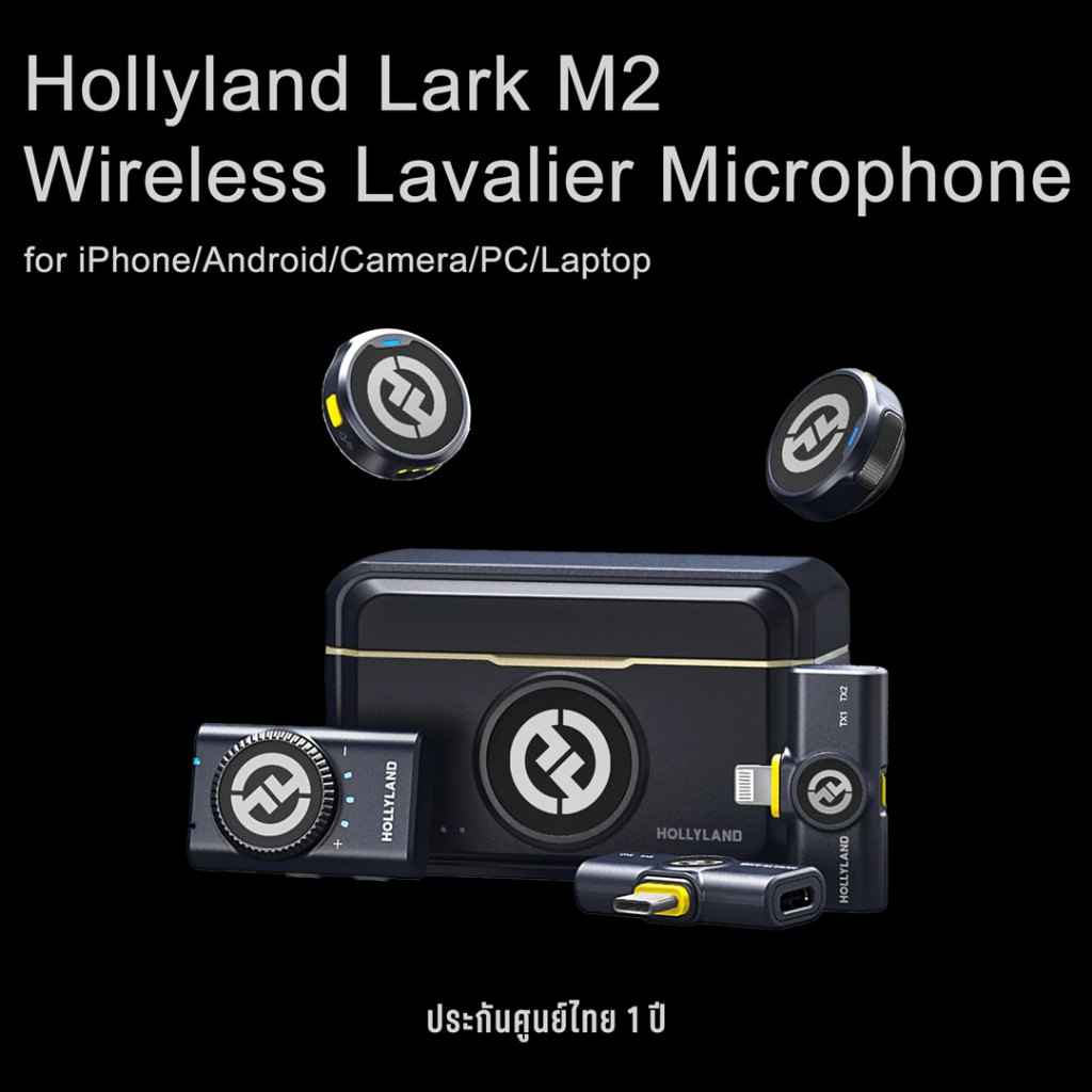 Hollyland Lark M2 Wireless Lavalier Microphone for iPhone/Android ...