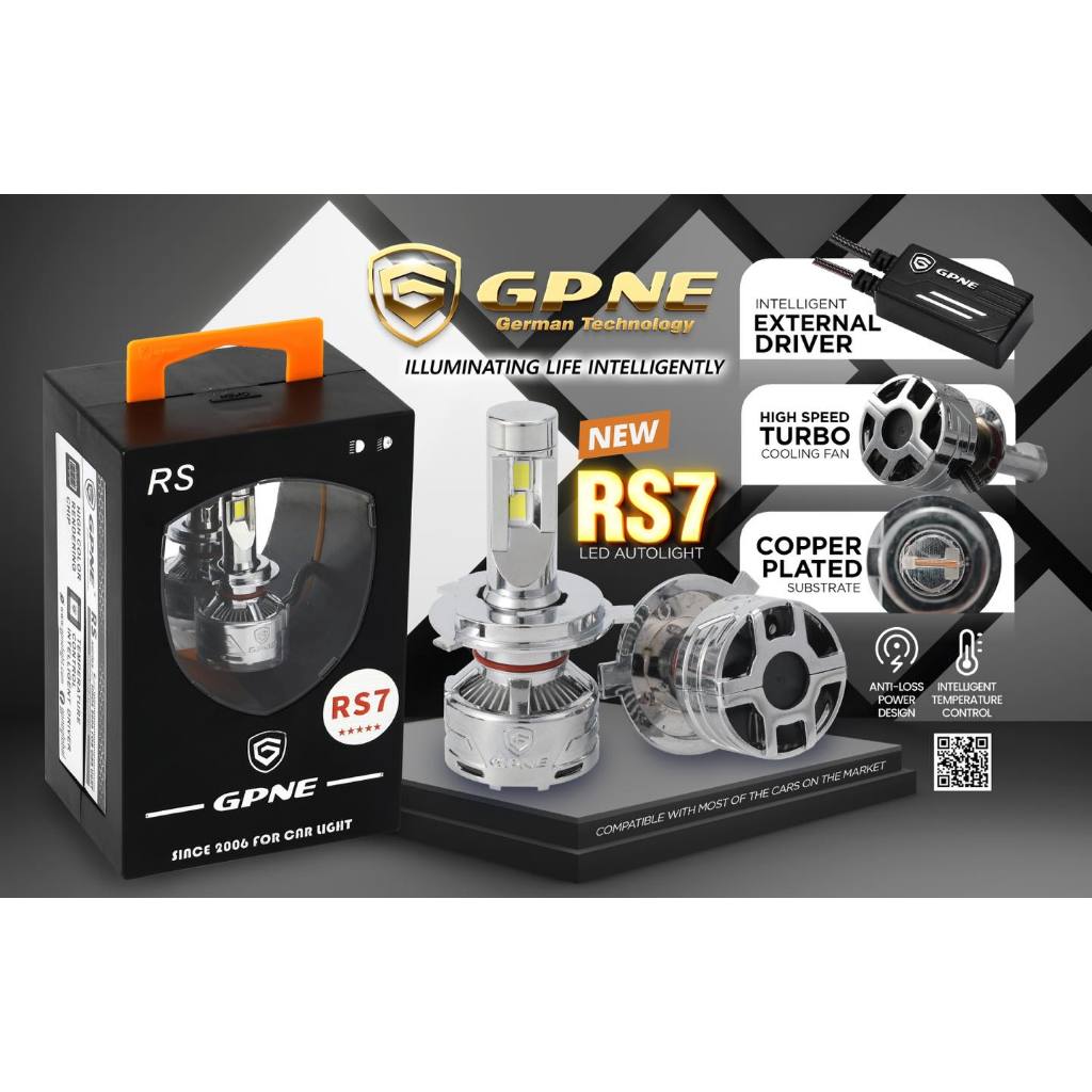 หลอดไฟหน้า LED แบรนด์ GPNE รุ่น RS7 (110 วัตต์) GPNE ของแท้ 100% รับ ...
