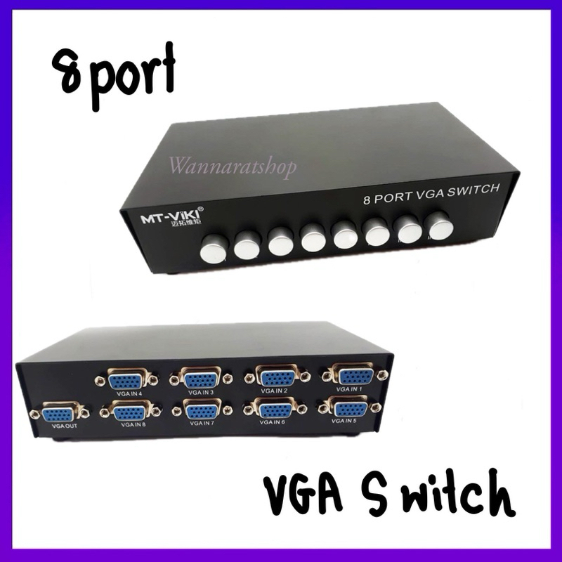 VGA Selector Switch 2x1/4X1/8x1 Manual VGA Switch | Shopee Thailand