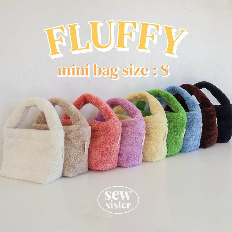 [พร้อมส่ง] Fluffy bag Size S กระเป๋าถือ ขนนุ่ม made in Thailand มีซับใน ...