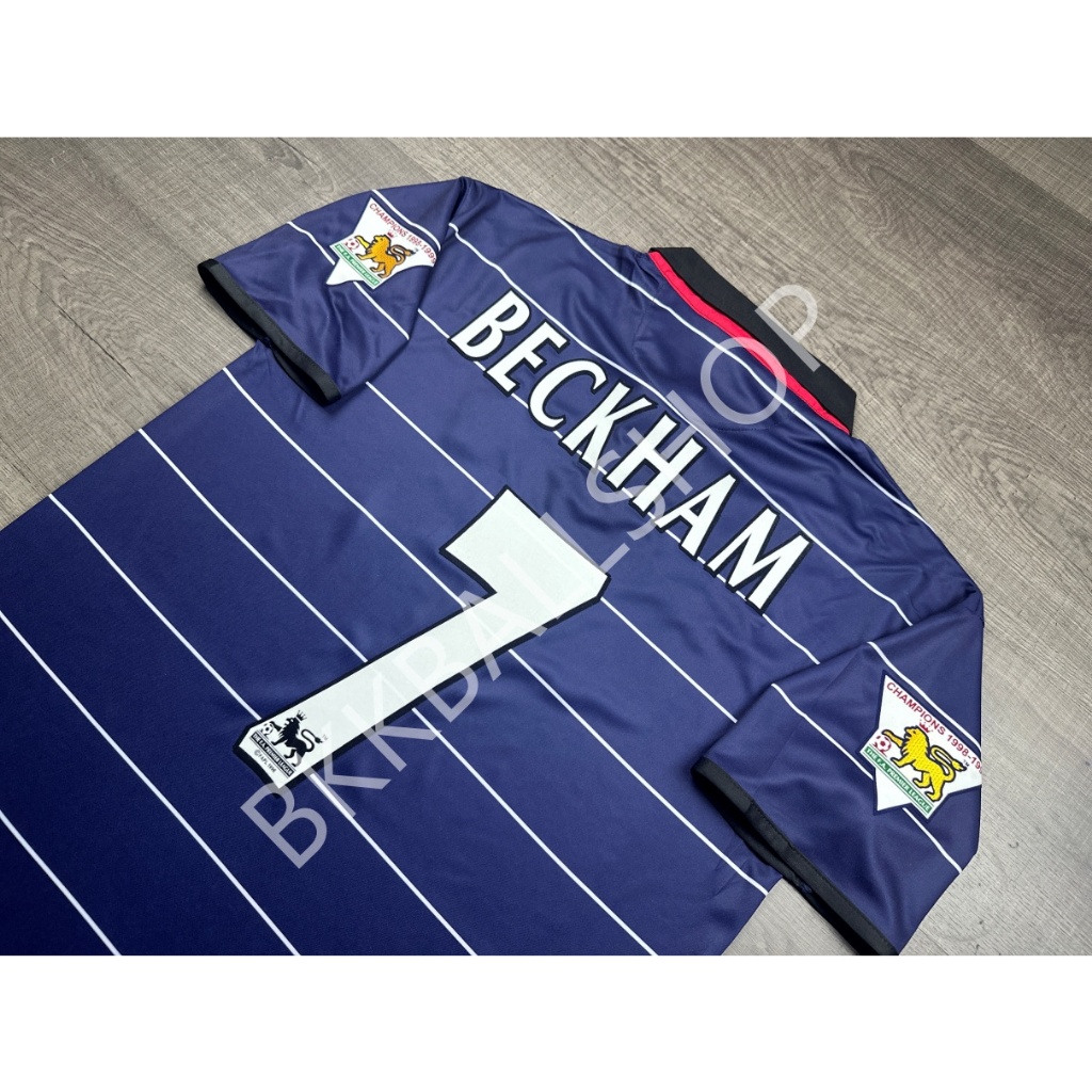[Retro] - เสื้อฟุตบอล ย้อนยุค แมนยู Third เยือน 1999/2000 อาร์ม EPL 7 BECKHAM | Shopee Thailand