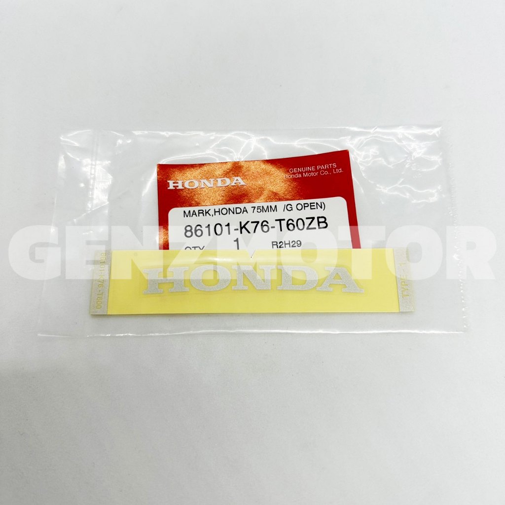 แถบเครื่องหมาย สติ๊กเกอร์ตัวโค้ง สติ๊กเกอร์ HONDA 75 mm. แท้ศูนย์ 86101 ...