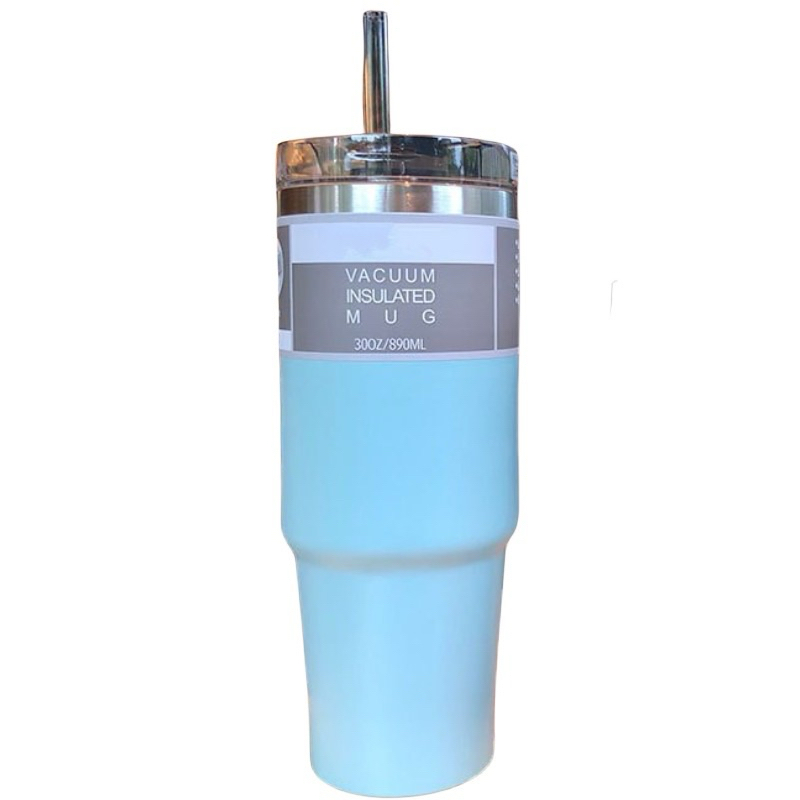 แก้วเก็บความเย็น vacuum insulated mug 900ml สีฟ้า | Shopee Thailand