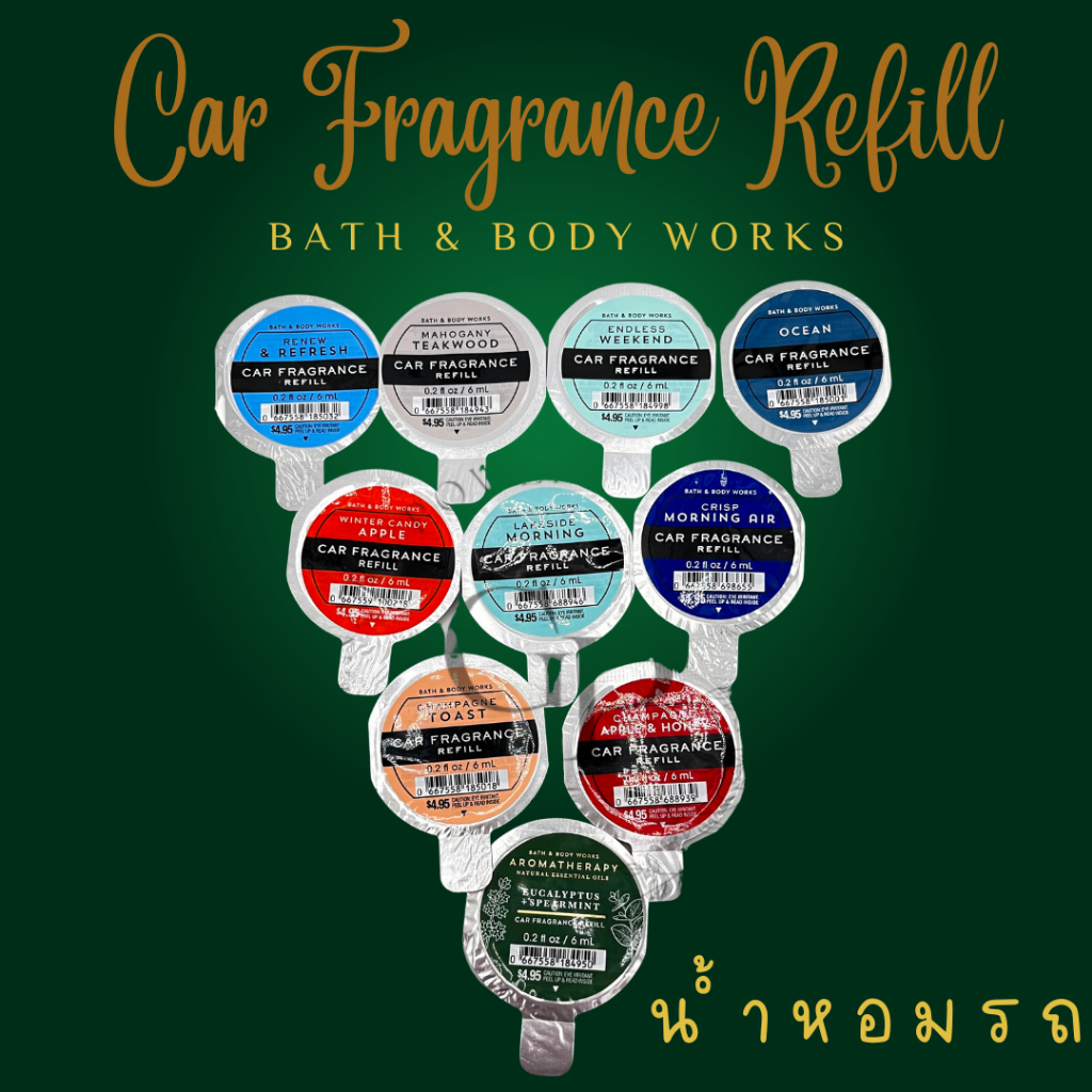 Bath and Body Works Car Fragrance Refill 6ml น้ำหอมรถยนต์ น้ําหอมปรับ ...