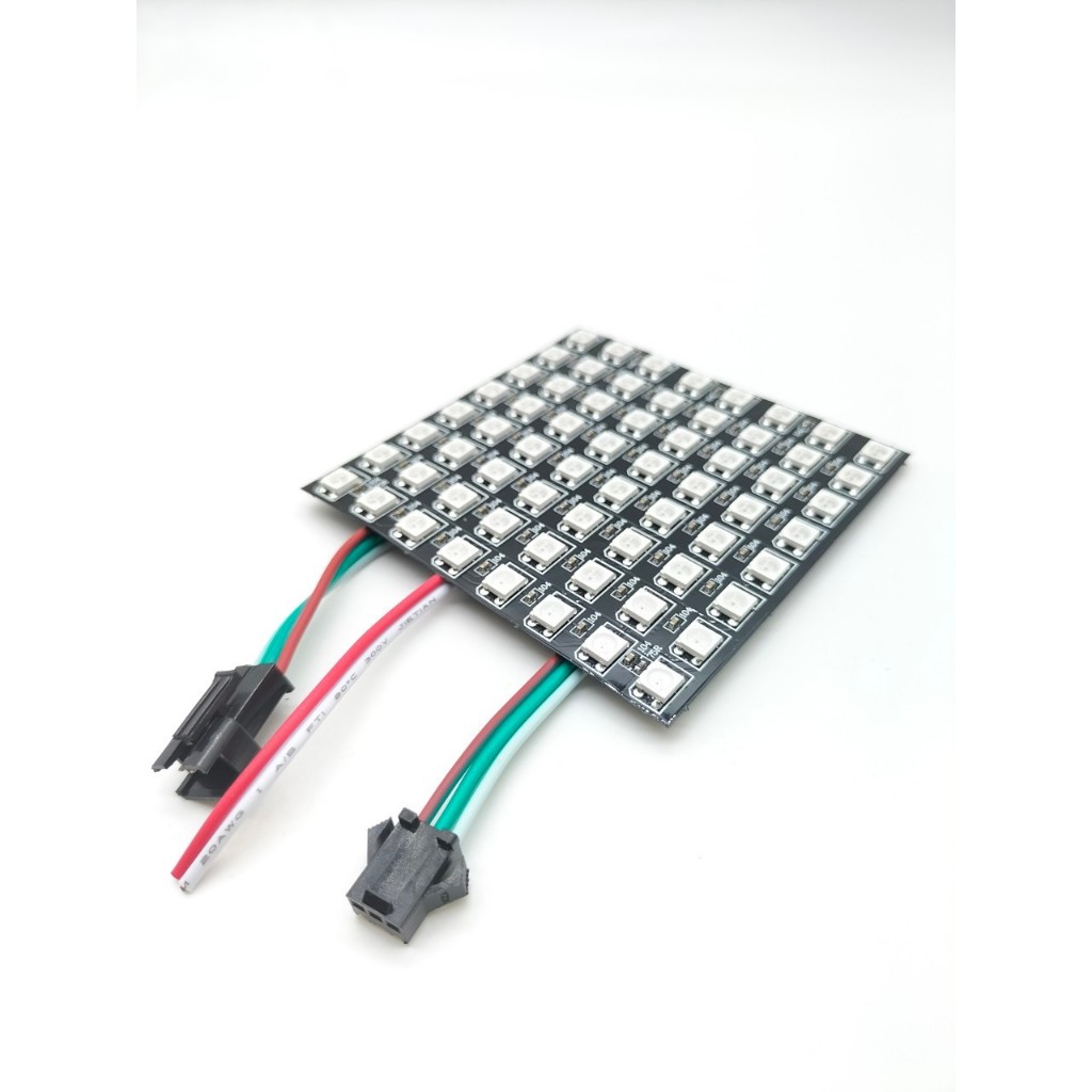 WS2812B Flexible Individually Addressable LED Metrix Panel ขนาด 8X8ไฟ ...