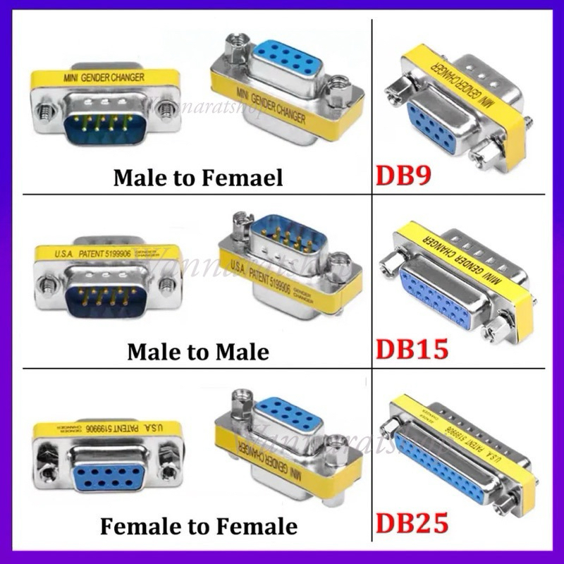 DB Series D-SUB DB9 DB15 DB25 9/15/25ชาย/หญิงชาย/หญิง RS232พอร์ต VGA ตัวเชื่อมต่อ M-F M-M F-F ...