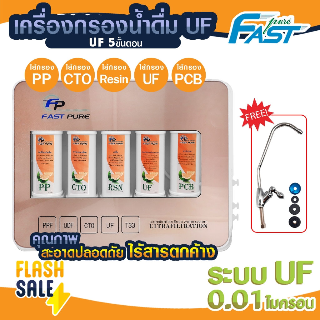 เครื่องกรองน้ำดื่ม UF 5 ขั้นตอน Star Pure Box รุ่นแขวนผนัง inline เครื่องกรองน้ำ Aquatek USA ...