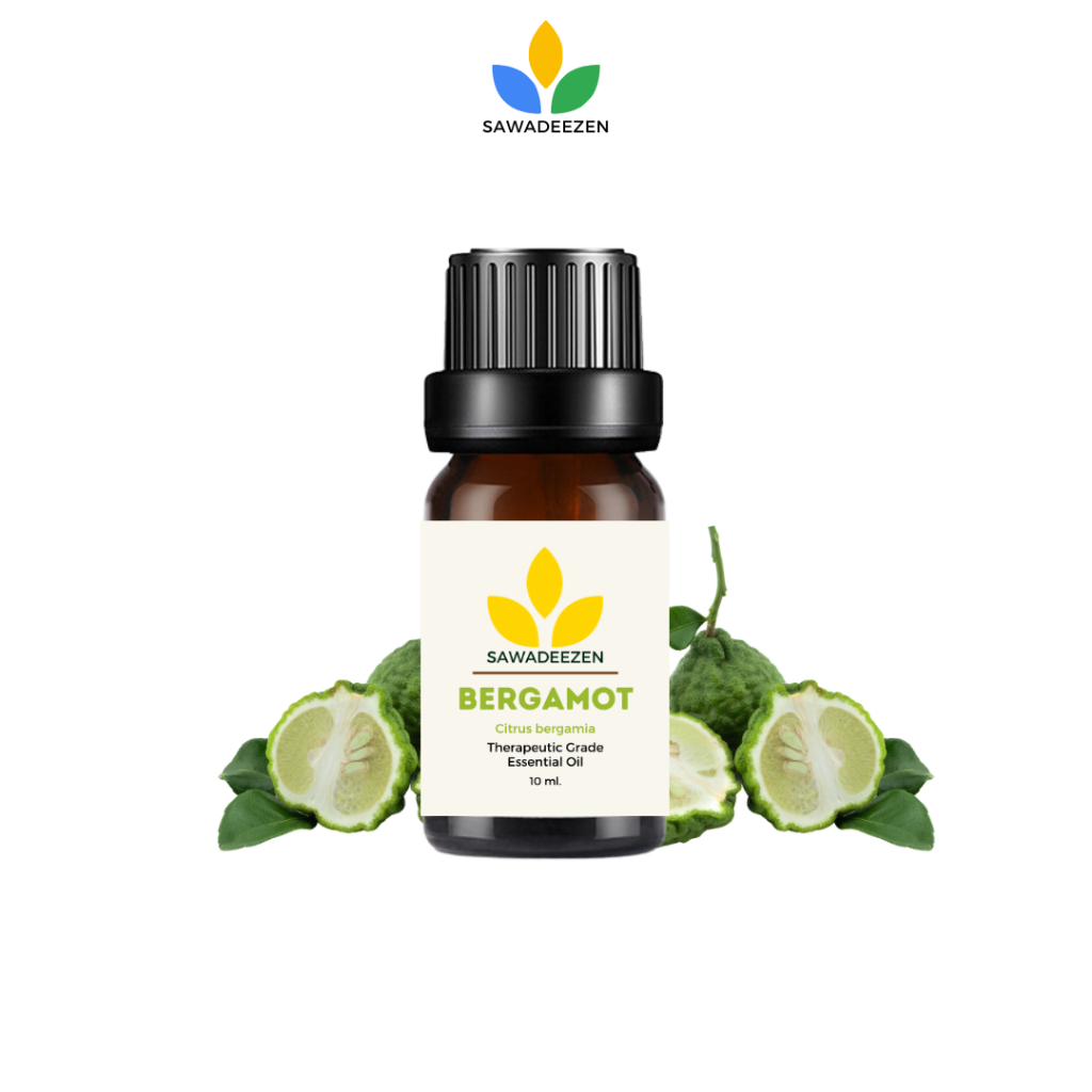 Bergamot Essential Oil, 100% Pure, Therapeutic Grade, 10 ml น้ำมันหอมระเหย กลิ่น มะกรูด Aroma ...