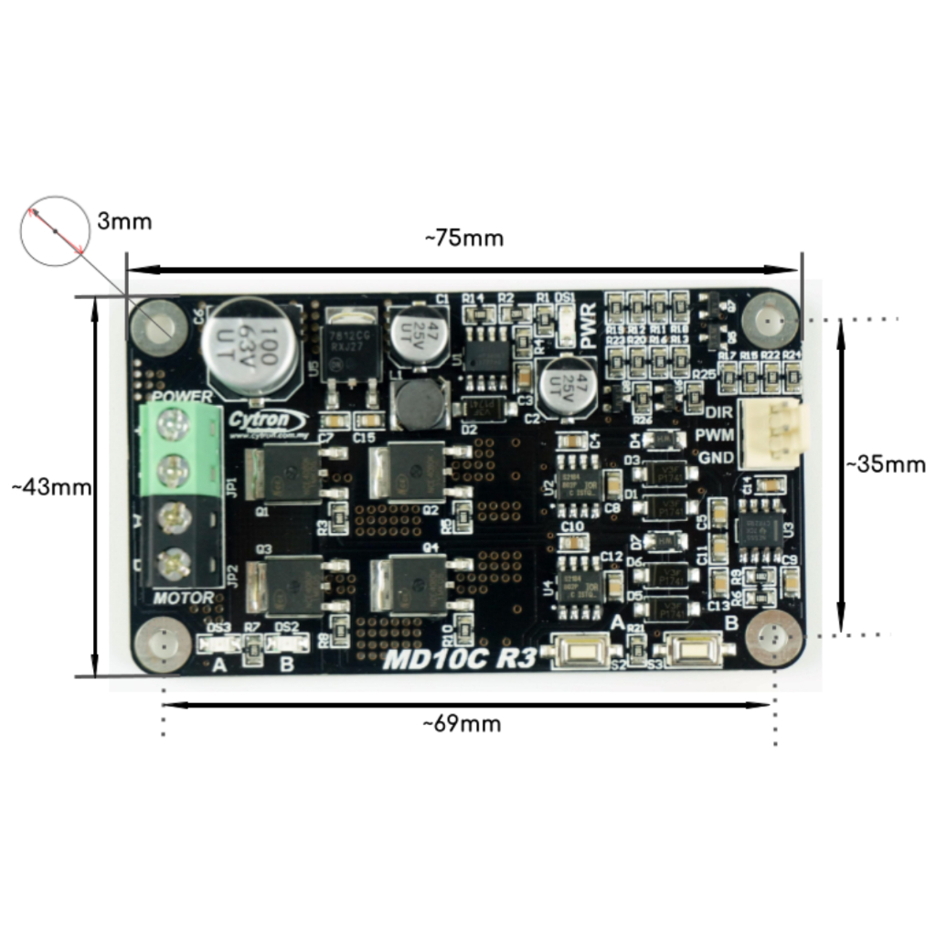 10Amp 5V-30V DC Motor Driver (MD10C) | Shopee Thailand