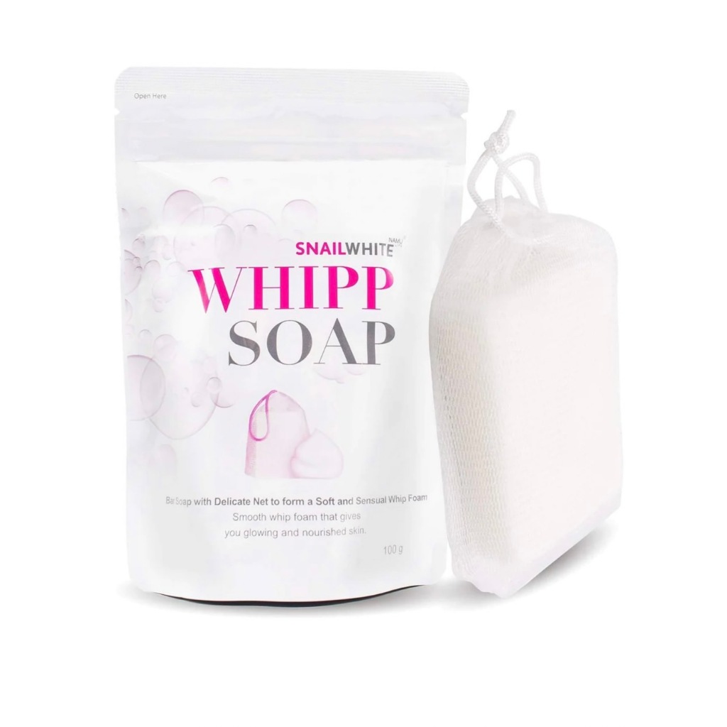 มาแล้ว!! ล็อตใหม่ล่าสุด!! (EXP.04/2028) Snail White Whipp Soap 80 กรัม ...
