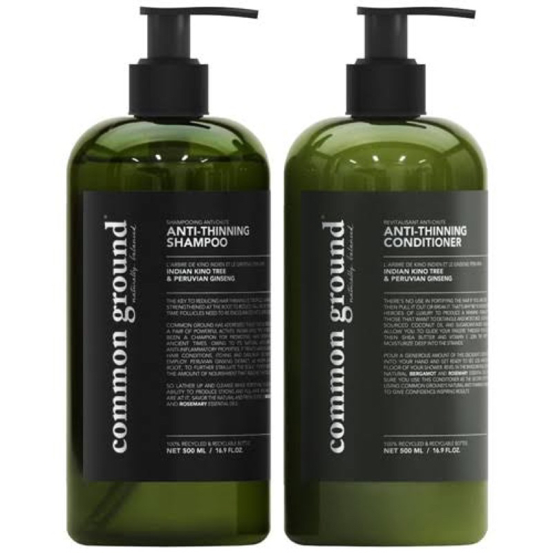 Common Ground anti-thinning shampoo/conditioner 500ml. ขวดใหญ่ แชมพู ...