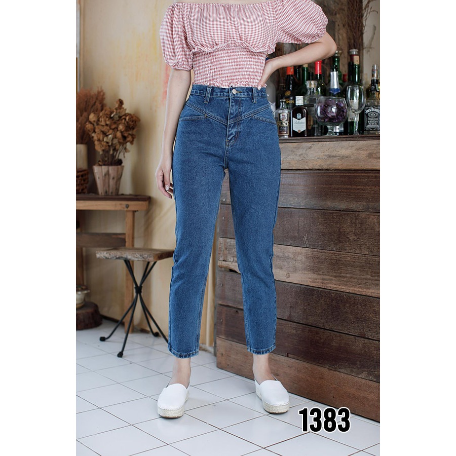กางเกงยีนส์ "No. 1383 ยีนส์ไม่ยืด ค่ะ | Shopee Thailand
