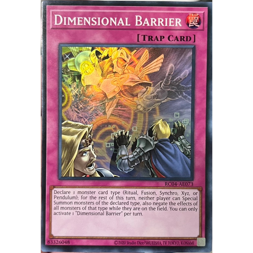 Yugioh Asia-Eng [RC04-AE073] Dimensional Barrier (Super Rare) การ์ดเกมยูกิแท้ถูกลิขสิทธิ์ ...
