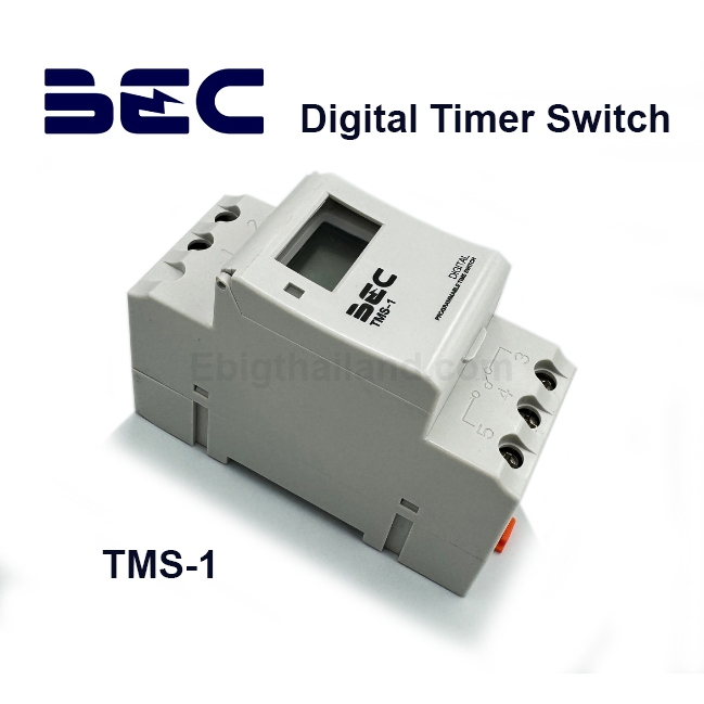 TMS-1 เครื่องตั้งเวลาอัตโนมัติ (Timer Switch) ทำงาน 24 ชั่วโมง BEC | Shopee Thailand