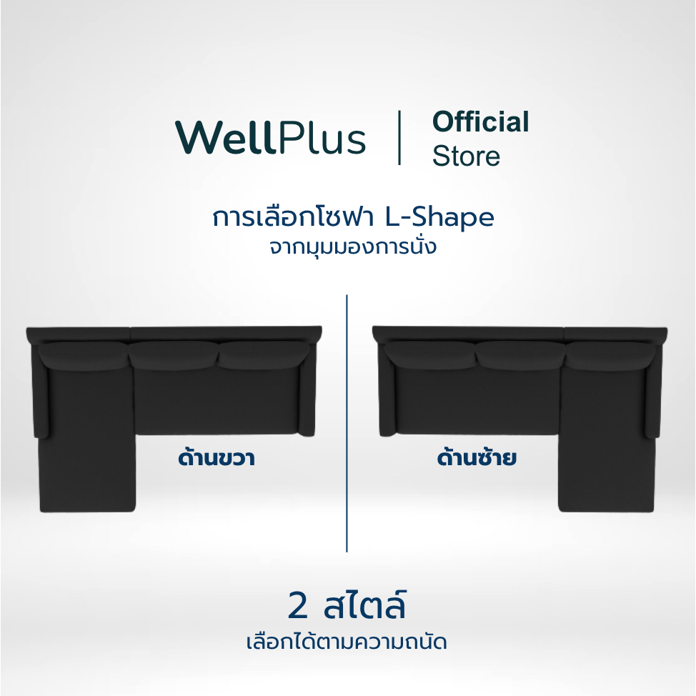 Wellplus โซฟาหนังสังเคราะห์ L-Shape รุ่น Future วัสดุเกรดพรีเมียม แข็งแรง หนานุ่ม กันน้ำ กันไร ...