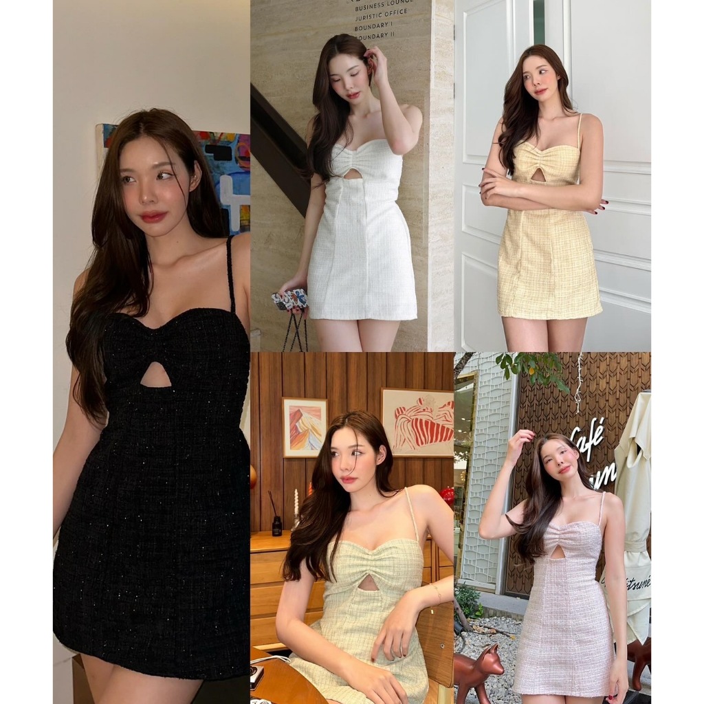 Sister.rrr : DAISY DRESS เครสสั้นผ้าทวิต | Shopee Thailand