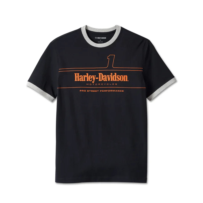 เสื้อยืดผู้ชายลิขสิทธิ์แท้Harley Davidson Men's #1 Racing Ringer Tee ...