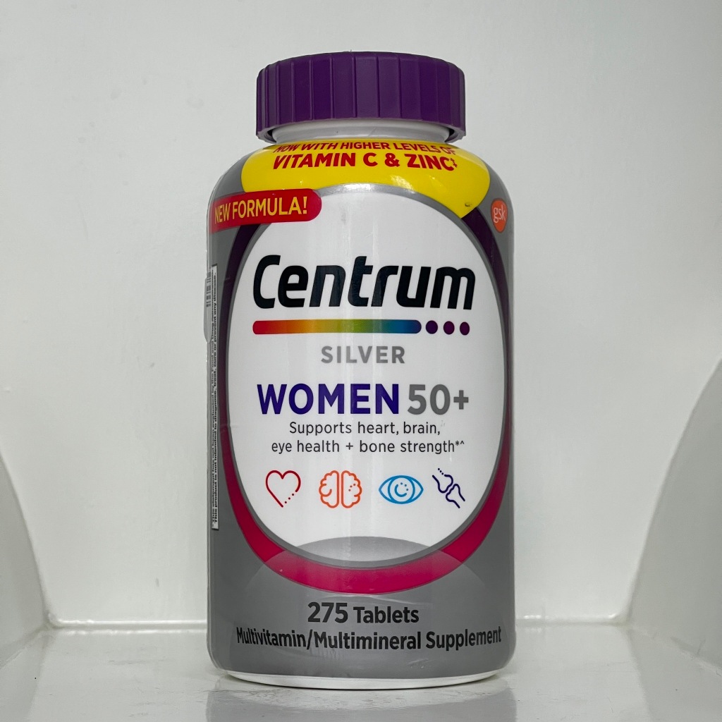 Centrum Silver Women 50+ New Formula Multivitamins 275เม็ด วิตามินรวม ...