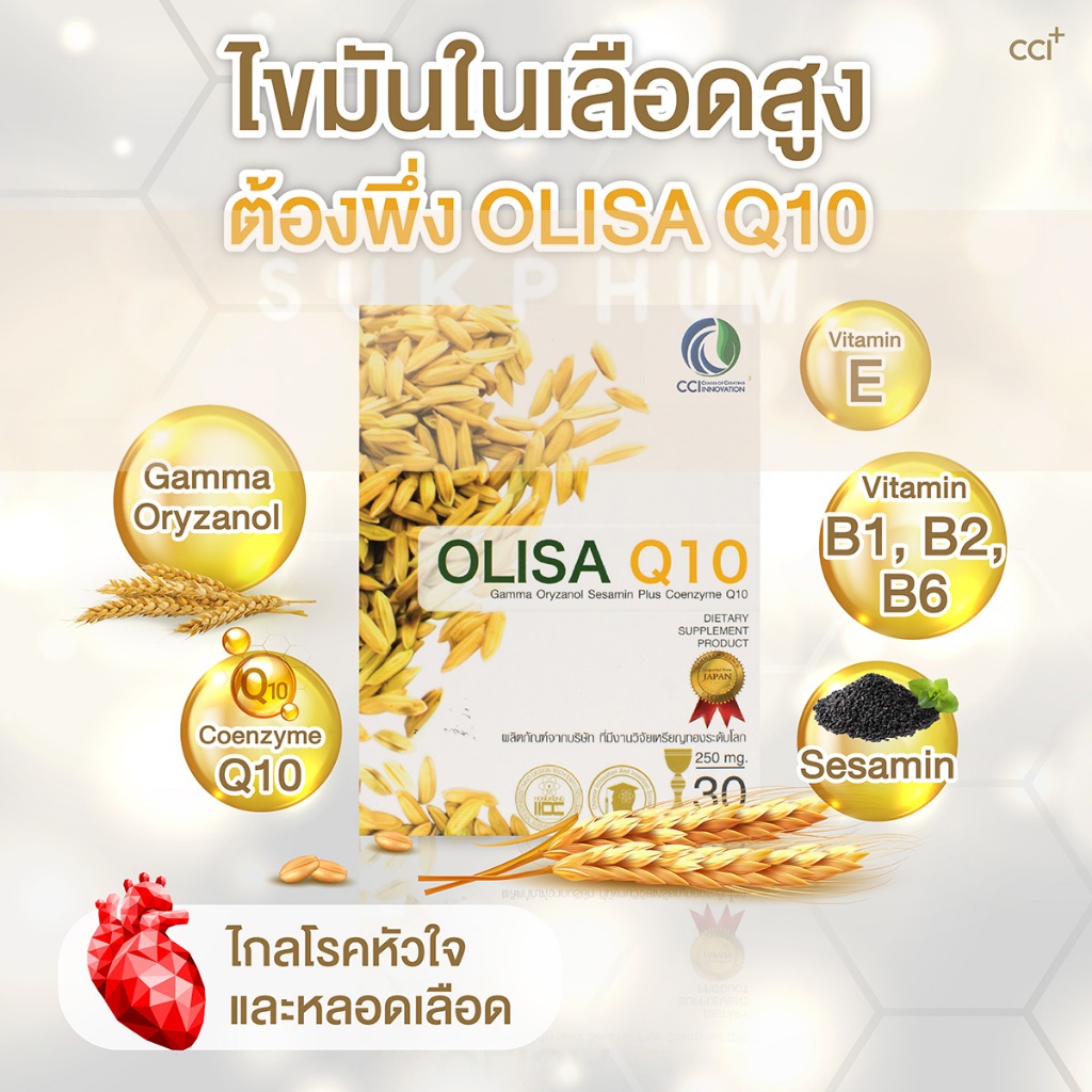 OLISA Q10 โอลิซา คิวเท็น - หลอดเลือด หัวใจ สารสกัดจากจมูกข้าวใน | Shopee Thailand