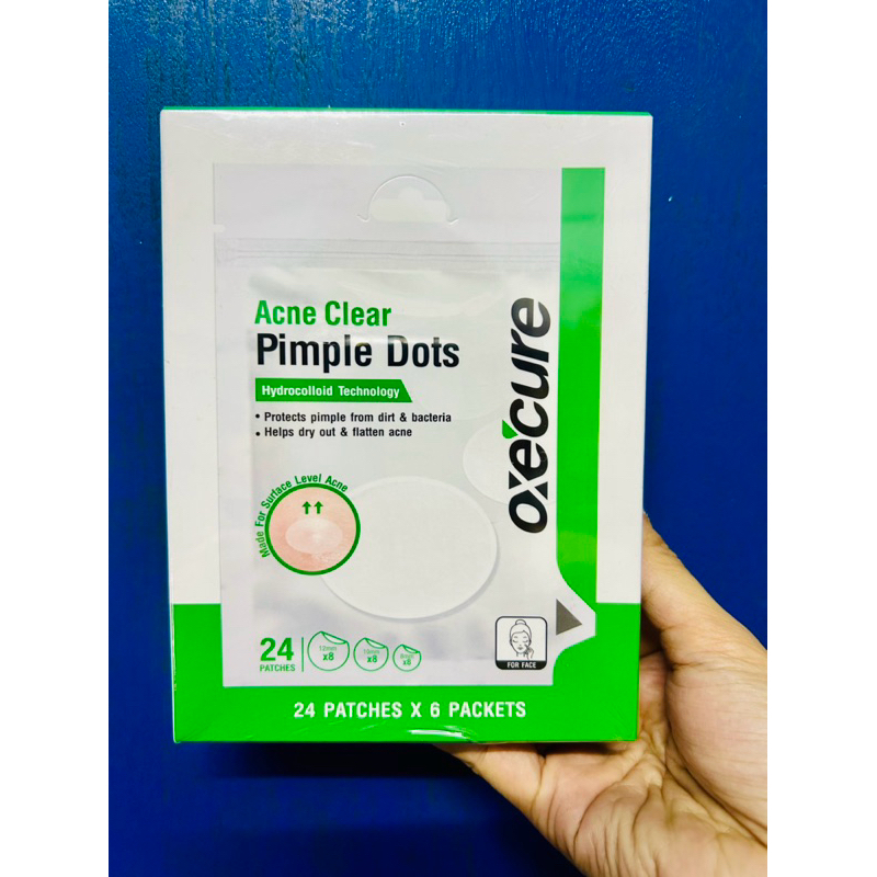 แผ่นแปะสิว Oxecure Acne Clear Pimple Dots (ขนาด 1 ซอง มี 24 แผ่น) ช่วย ...