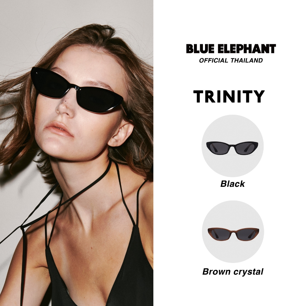 แว่นตากันแดด BLUE ELEPHANT TRINITY (Black & Brown Crystal) | Shopee ...