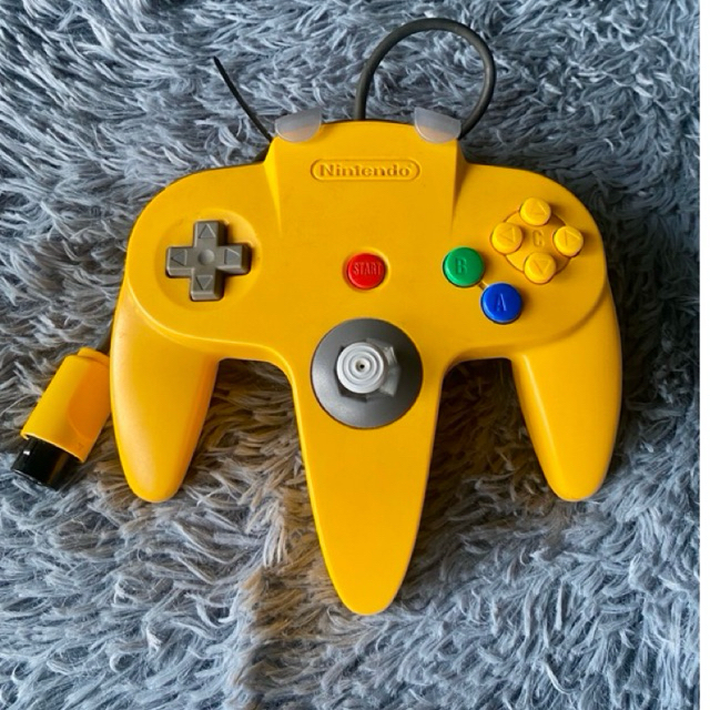 จอยแท้เครื่อง Nintendo64 N64 สี Yellow สายนิ่มกดเนียนคัดสภาพสวยใช้งาน ...