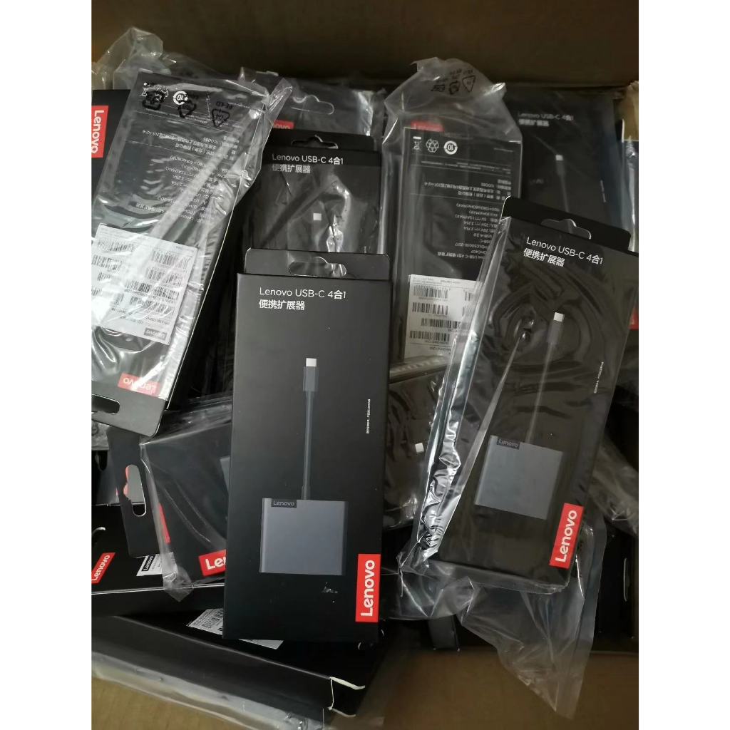 Lenovo thinkplus 4in1 USB C to HDMI VGA Adapter Type-c to HDMI 4K ...