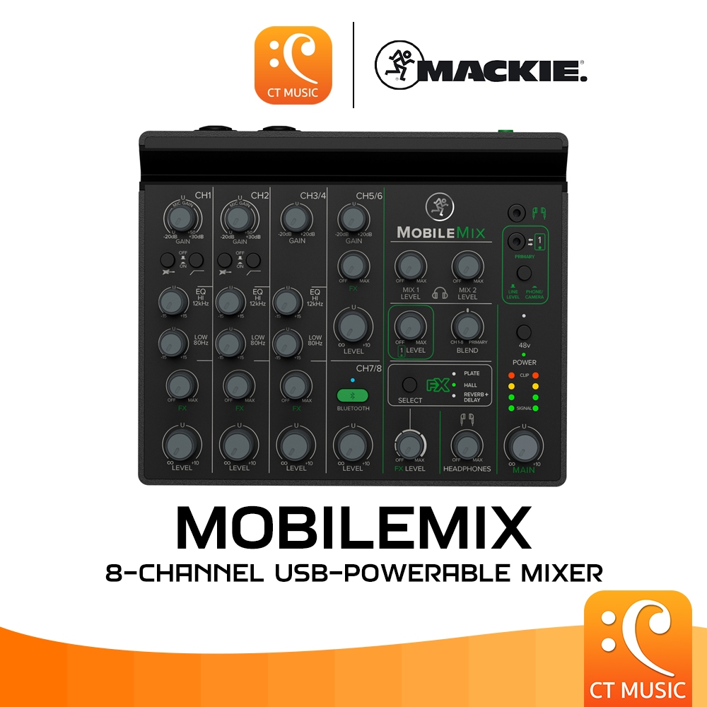 Mackie MobileMix มิกเซอร์ 8-CHANNEL USB-POWERABLE Mobile Mix | Shopee ...