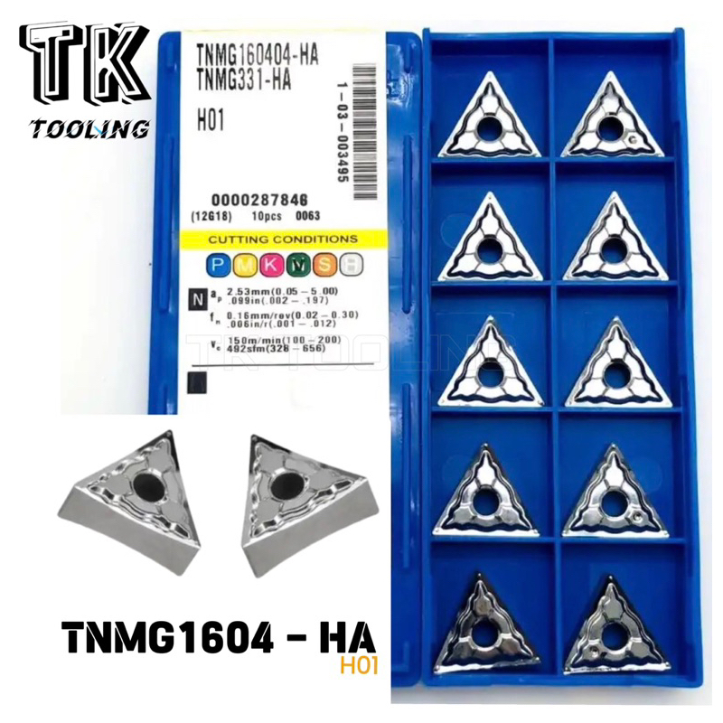 เม็ดมีด INSERTS TNMG160404 ,TNMG160408-HA H01 KORLOY เม็ดหนัก (เม็ดเงา) | Shopee Thailand