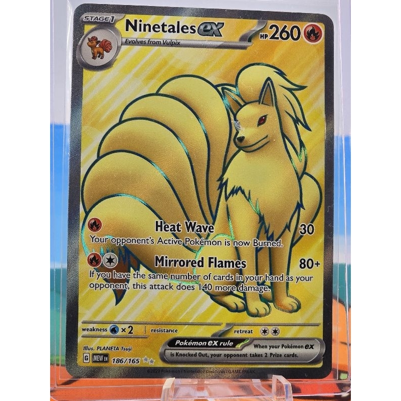 Pokemon Card "Ninetales EX Full A 186/165" ENG 151 | Shopee Thailand