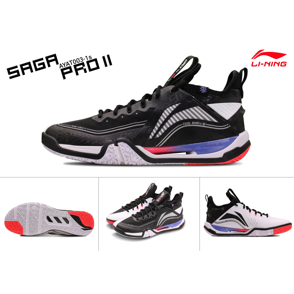LI-NING SAGA PRO II (AYAT003-1) BADMINTON SHOES รองเท้าแบดมินตัน ...