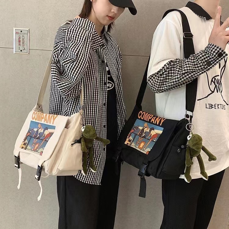 M838กระเป๋าสะพายไหล่ ความจุขนาดใหญ่ 13.3 นิ้ว สีดำ สำหรับผู้ชายและ ...