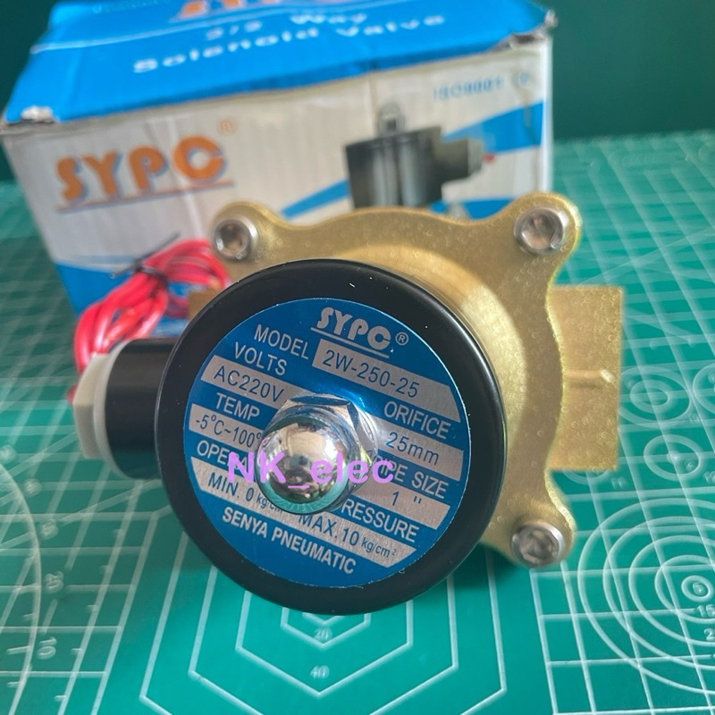 2W-250-25 โซลินอยด์วาล์ว SYPC ไฟ 12VDC 24VDC 220VAC Solenoid Valve ...