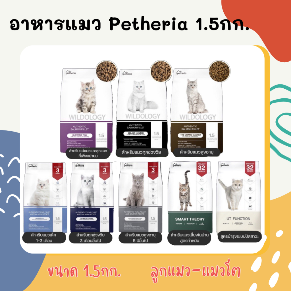 Petheria อาหารแมว เพ็ทเทอเรีย 1.5 กิโลกรัม | Shopee Thailand