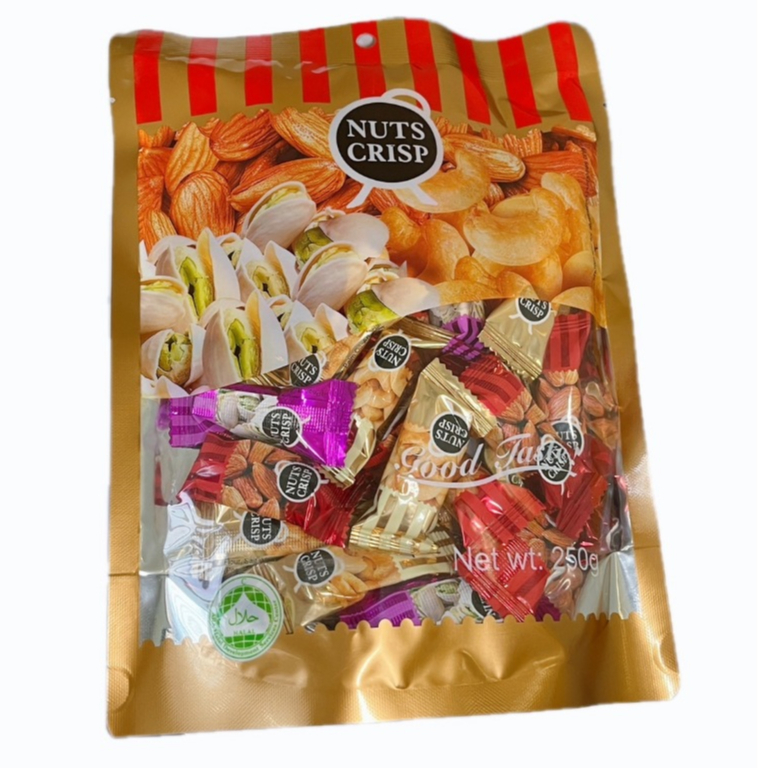 Nuts Crisp ขนมถั่วอัดแท่ง ถัวตุ๊บตั๊บ หอมอร่อย ขนาด250กรัม ฉลากไทย | Shopee Thailand