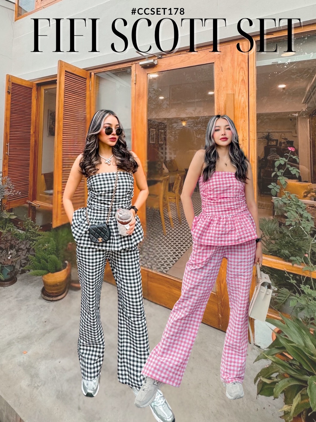 FIFI Scott Set เซ็ตเกาะอกลายสก๊อต [พร้อมส่ง] | Shopee Thailand