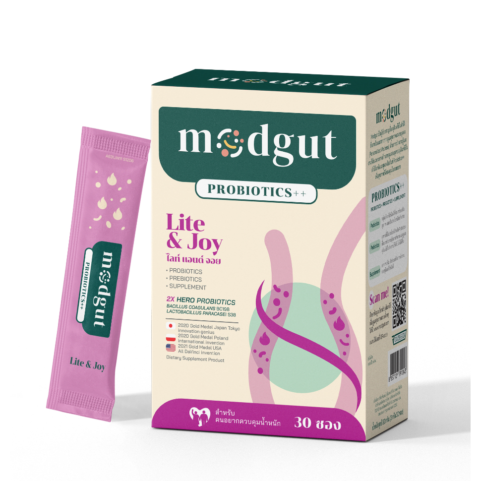Modgut probiotics ++ ชนิดผง 30 ซอง มดกัต โพรไบโอติกส์ พร้อมทาน อร่อย มี ...