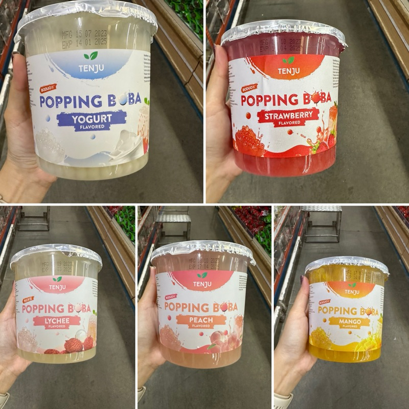 Popping Boba Peach Flavored ( Tenju Brand ) 1000 G. ผลิตภัณฑ์ สำหรับ ...
