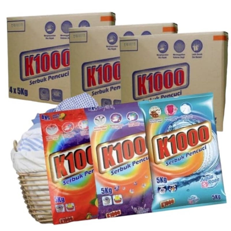 ผงซักฟอกนำเข้า K1000 1ลัง4ถุง 20kg สินค้านำเข้ามาเลยเซีย | Shopee Thailand